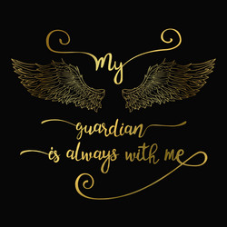 My angel is always with me 3 Royalty Free Vector Image