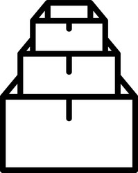 Cube box icon outline style Royalty Free Vector Image