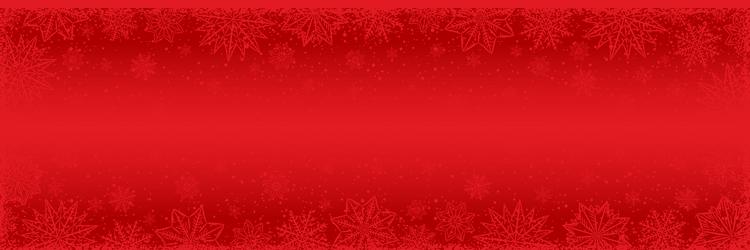 Red christmas banner with snowflakes and bokeh Vector Image