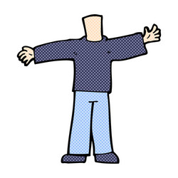 Comic cartoon body with open arms mix and match Vector Image