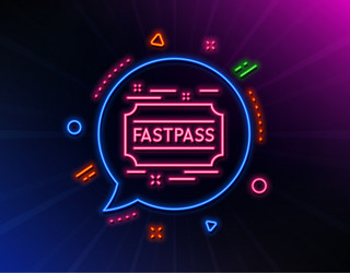 Fastpass icon amusement park ticket sign Vector Image