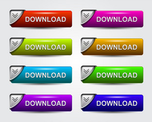 Download buttons set Royalty Free Vector Image