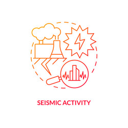 Seismic activity concept icon Royalty Free Vector Image