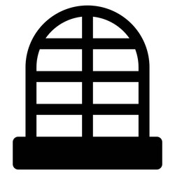 Design home interior with an arch window Vector Image