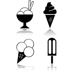 Cartoon ice cream cone holding a sign Royalty Free Vector