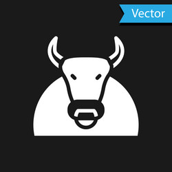 Black bull icon isolated on white background Vector Image