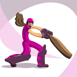 Cricket Woman Batsman Vector Images (79)