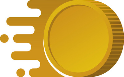 Fast gold coin logo designs concept dollar Vector Image