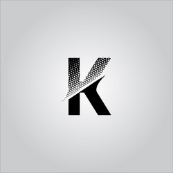K letter logo with white background Royalty Free Vector