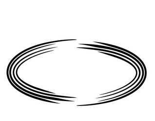 Oval grunge frame isolated on white background Vector Image