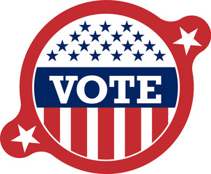 American presidential election badges and vote Vector Image