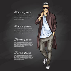 Man model Royalty Free Vector Image - VectorStock
