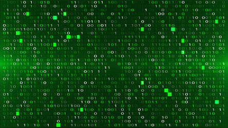Abstract green background with binary code numbers