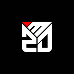 Mzd letter logo design mzd simple and modern logo Vector Image