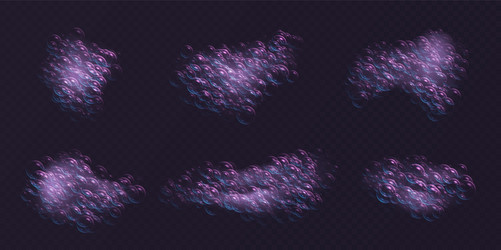 Realistic soap bubbles with rainbow reflections Vector Image