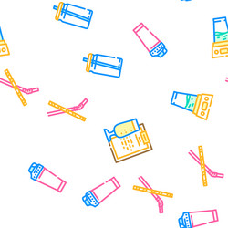 Smoothie fruit juice drink seamless pattern Vector Image