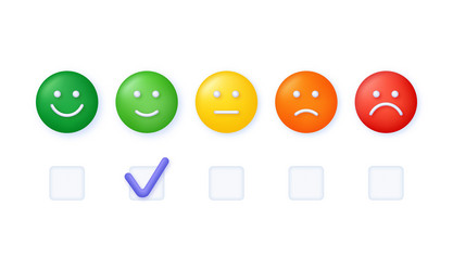 3d feedback emotion scale Royalty Free Vector Image