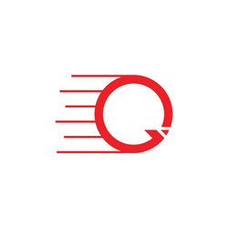 Abstract letter o fast motion logo Royalty Free Vector Image