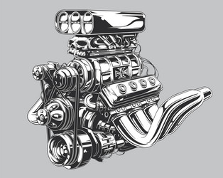 Isolated monochrome of car engine Royalty Free Vector Image