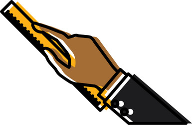 Hand with ruler Royalty Free Vector Image - VectorStock