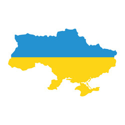 Map and flag ukraine Royalty Free Vector Image