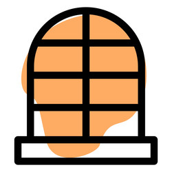 Design home interior with an arch window Vector Image