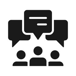 Group Conversation Clipart Black And White