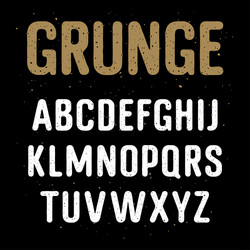 Grunge font 009 Royalty Free Vector Image - VectorStock