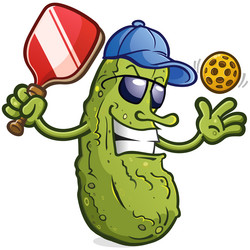 Pickle mascot cartoon Royalty Free Vector Image