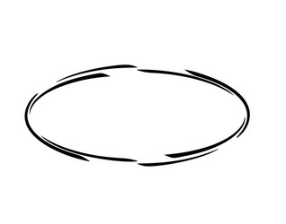 Oval grunge frame isolated on white background Vector Image