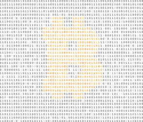 Gradient binary code digits background Royalty Free Vector