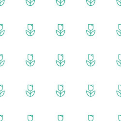 Floral icons pattern seamless white background Vector Image