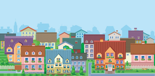 Group of houses Royalty Free Vector Image - VectorStock