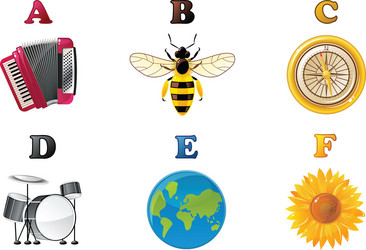 Alphabet icons Royalty Free Vector Image - VectorStock