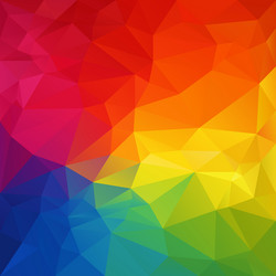 Color full spectrum rainbow polygon triangular Vector Image