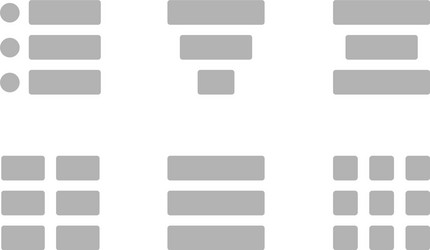 Set icons hamburger menu kebab bento Royalty Free Vector