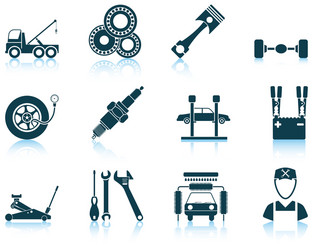 Service station icon set Royalty Free Vector Image
