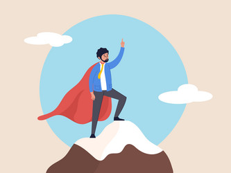 Motivation concept hard work like pushing boulder Vector Image