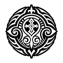 A solid style icon of polynesian tattoo symbol Vector Image
