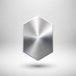 Metal technology badge template with light effect Vector Image