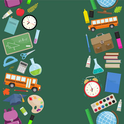 Back to school border Royalty Free Vector Image