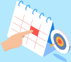 Calendar or organizer time management or planning Vector Image