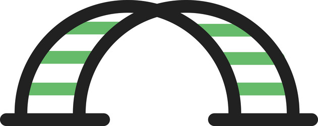 Half round monkey bar Royalty Free Vector Image