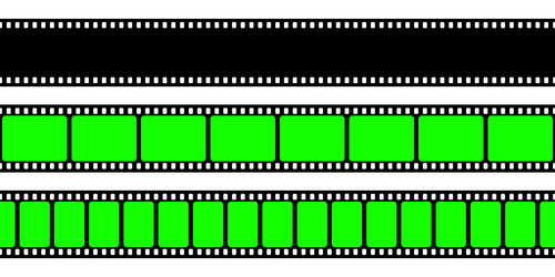 Realistic blank film strip camera roll old retro Vector Image