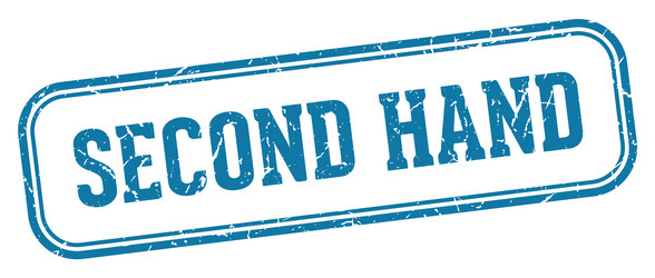 Second hand stamp second hand rectangular stamp Vector Image