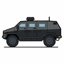 Armored vehicles flat style isolated white Vector Image