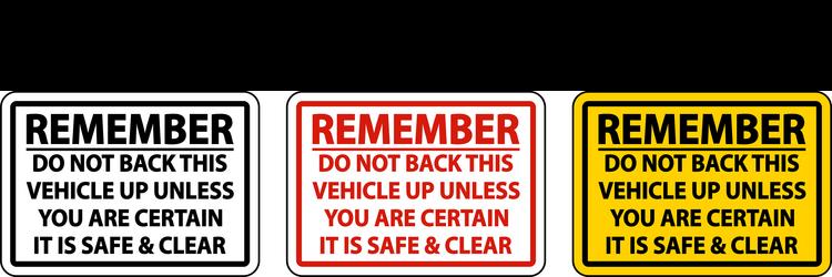 Caution stay back 25 feet label sign on white Vector Image