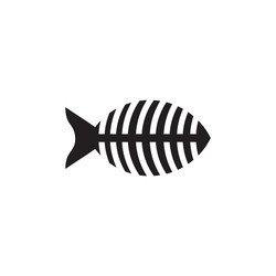 Fish bone icon logo design template Royalty Free Vector