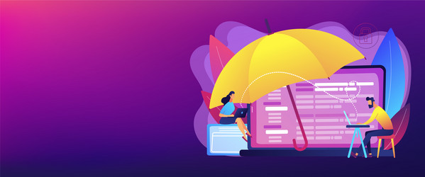 Cyber insurance concept Royalty Free Vector Image