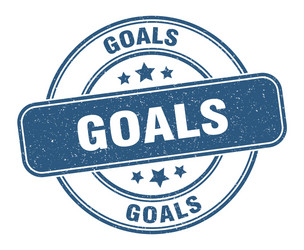 Goal stamp label round grunge sign Royalty Free Vector Image